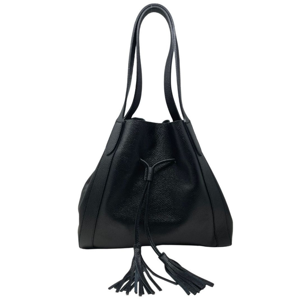 Sac Femme |Sac bourse en cuir grainé GISEH