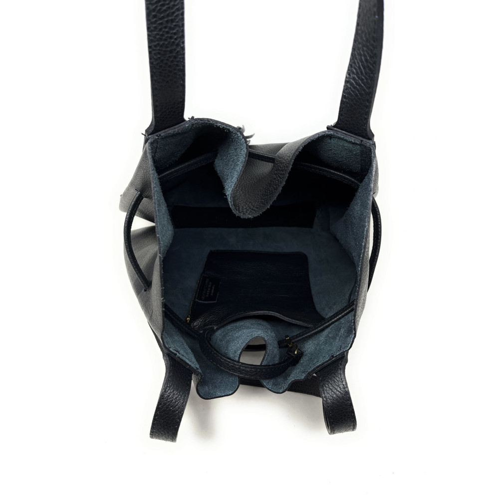 Sac Femme |Sac bourse en cuir grainé GISEH